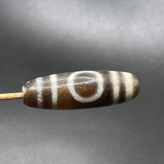 Ancient Old Himalayan Agate Stone Eye Banded With Bea… - Gem