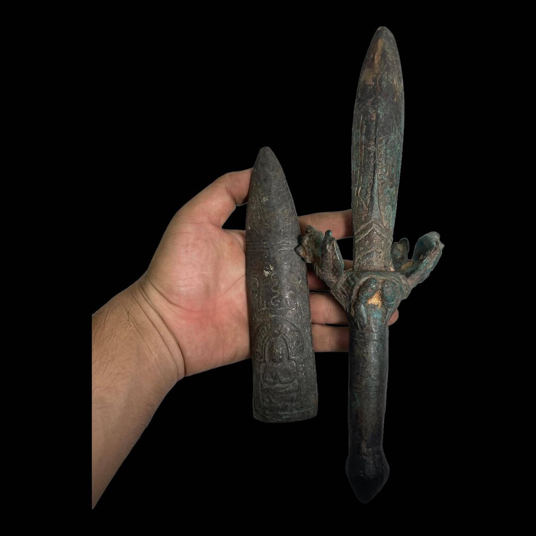 Ancient 100-300AD Unique Roman Old Bronze Soldier Short Sword With ...