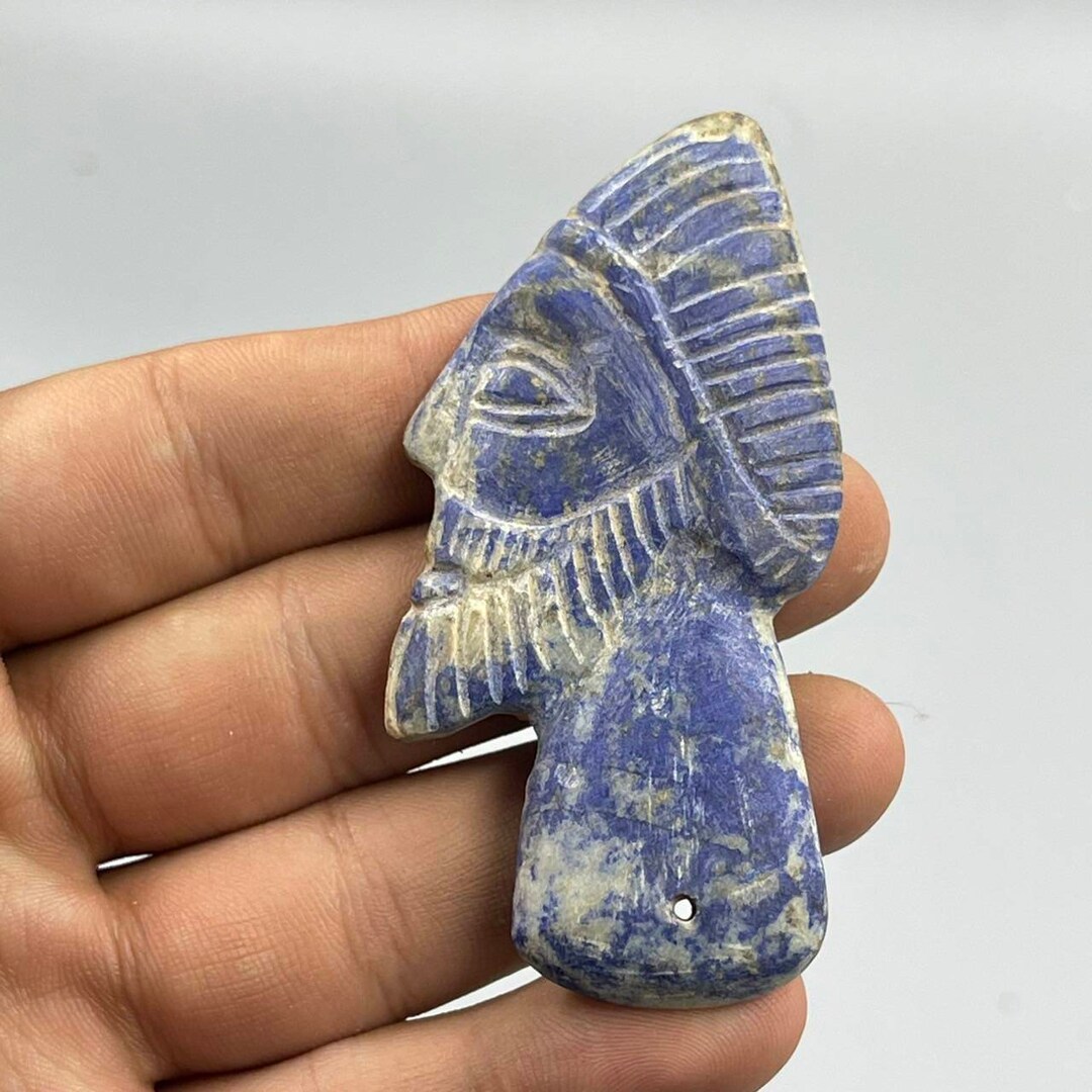Ancient Lapis Lazuli Roman King Intaglio Amulet - Etsy