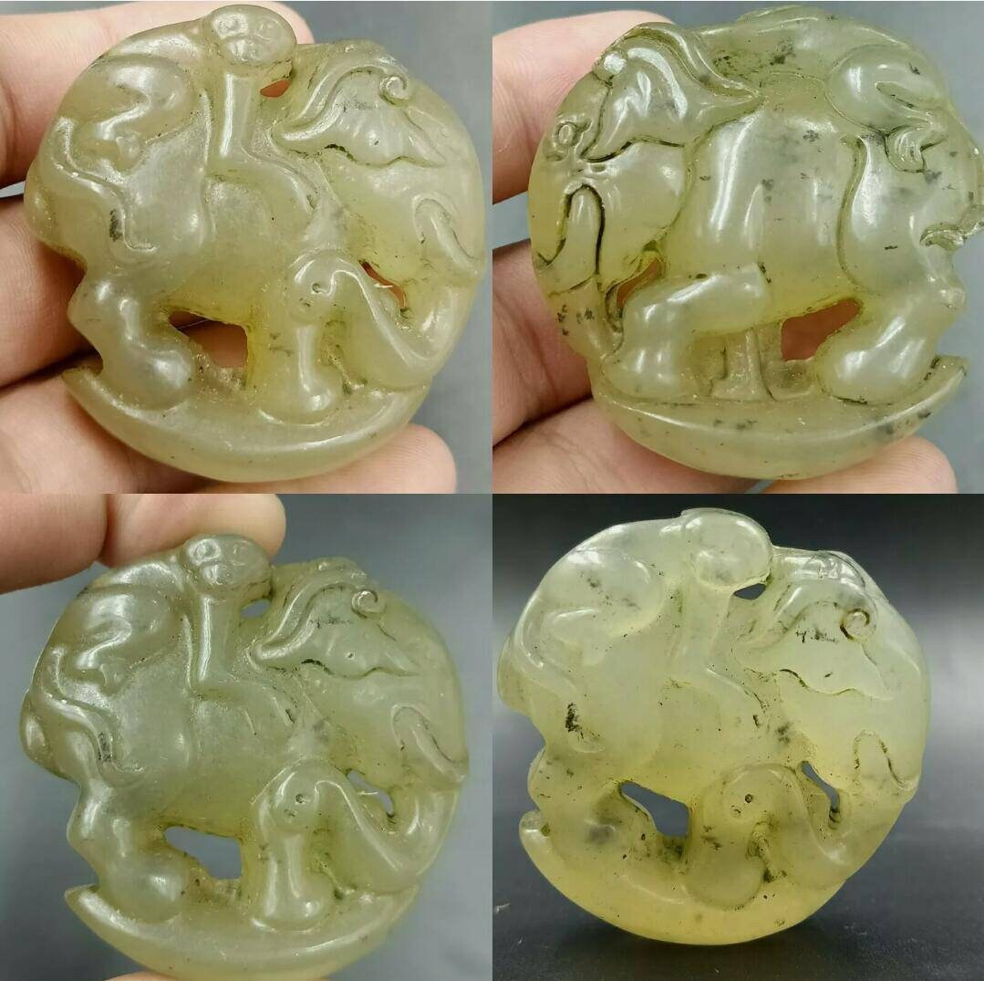 Amazing Antique Old Genuine Jade Stone Baby Sitting on - Etsy