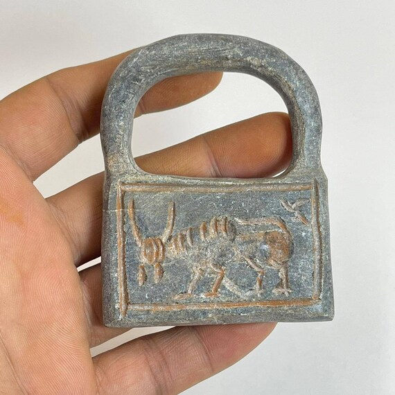 Wonderful Ancient Bactrian Old Stone Lock Shaped Weig… - Gem