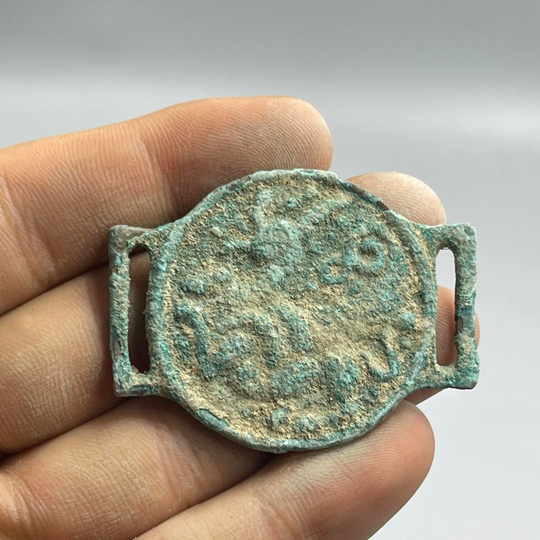 Ancient Roman Bronze Buckle: Mythical Beast Figure, Collectible Piece ...