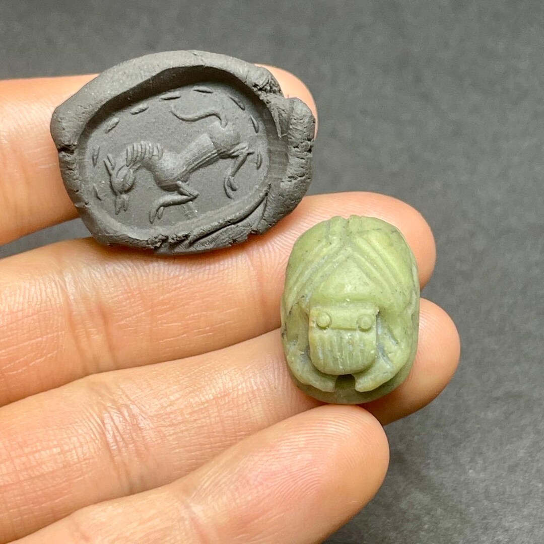 Amazing Ancient Jade Stone Scarab Amulet Bead: Animal Engraving - Etsy