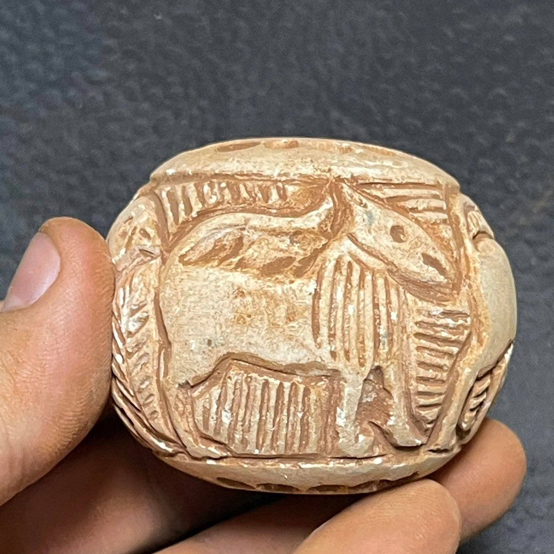 Superb Sumerian Mesopotamia Artifact Figures Engraved Scence Intaglio ...