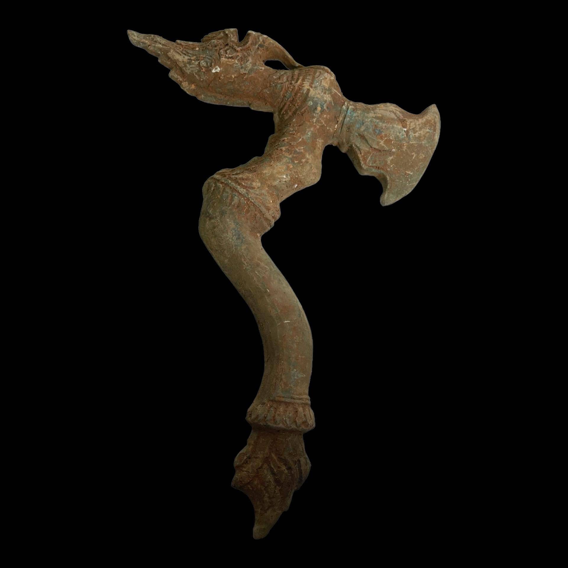 Circa 300-400BC Ancient Roman Bronze Unique Axe With Animal Head Rare ...