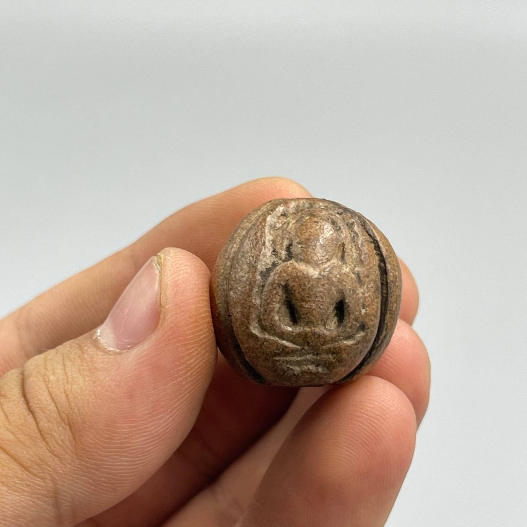 Ancient Terracotta Buddha Seal Bead - Etsy