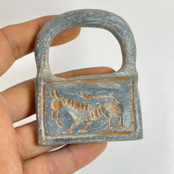 Wonderful Ancient Bactrian Old Stone Lock Shaped Weig… - Gem