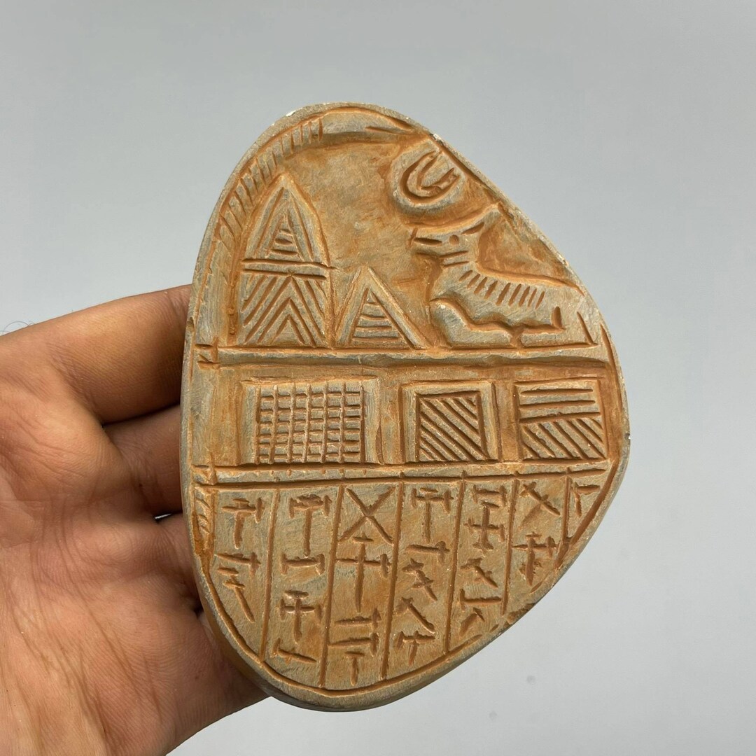 Ancient Sumerian Tile: Mesopotamia Animal Intaglio, Early Writing - Etsy