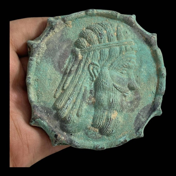 Spectacular Ancient Old Roman Bronze Beard King Face … - Gem