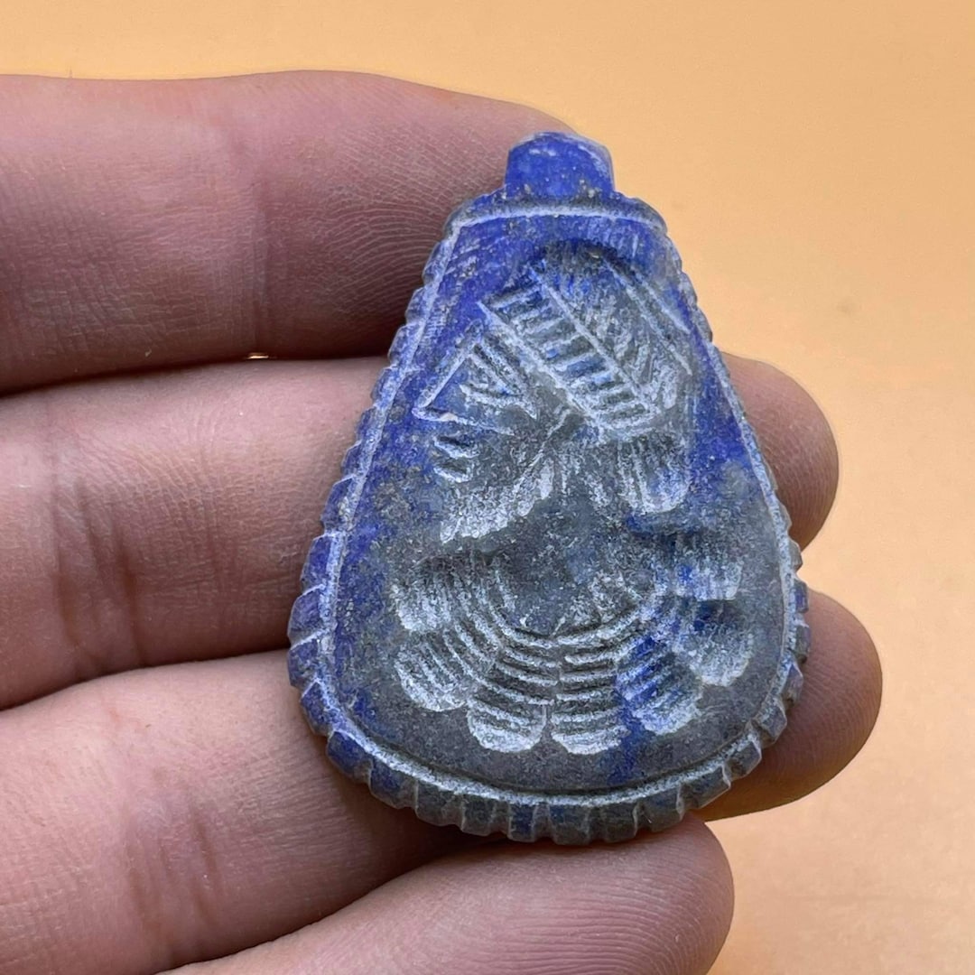 Spectacular Ancient Old Lapis Lazuli Stone Roman King Carved Excellent ...