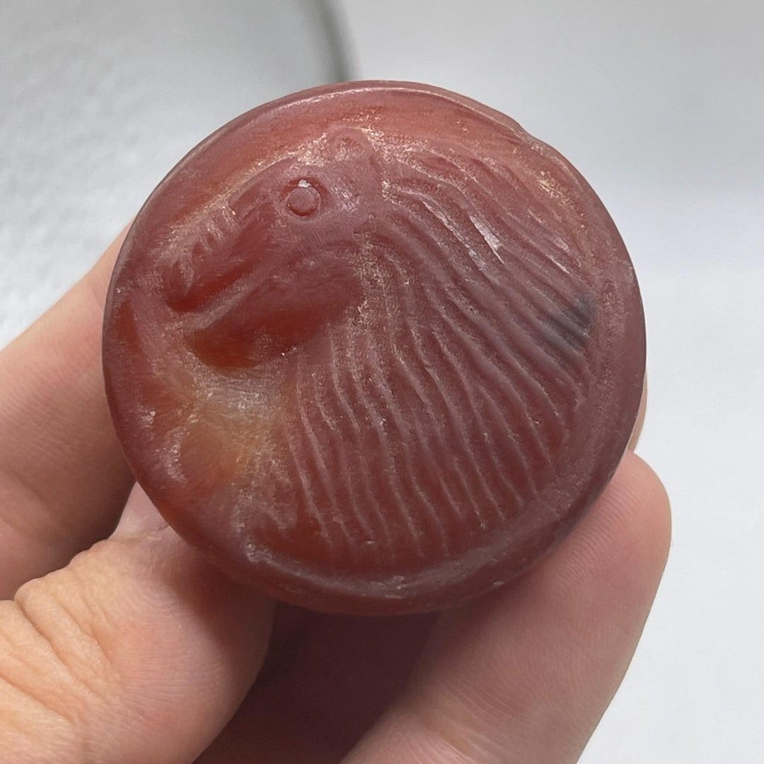 Ancient Roman Carnelian Intaglio: Animal Seal Amulet Bead - Etsy
