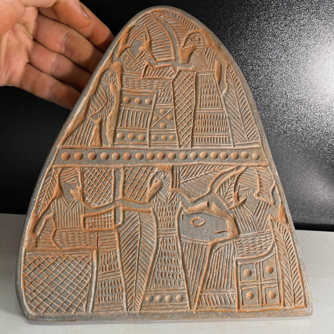 Ancient Bactrian Stone Tile: Sasanian King, Queen, Animals Relief - Etsy