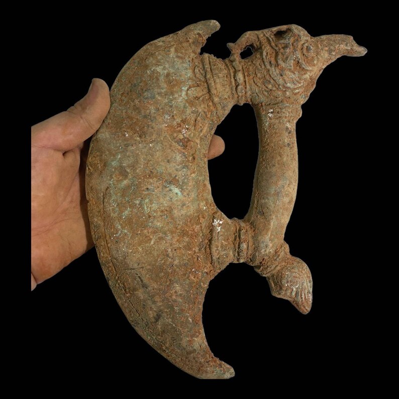 Circa 300-400BC Ancient Roman Bronze Unique Axe With Animals Terminal ...