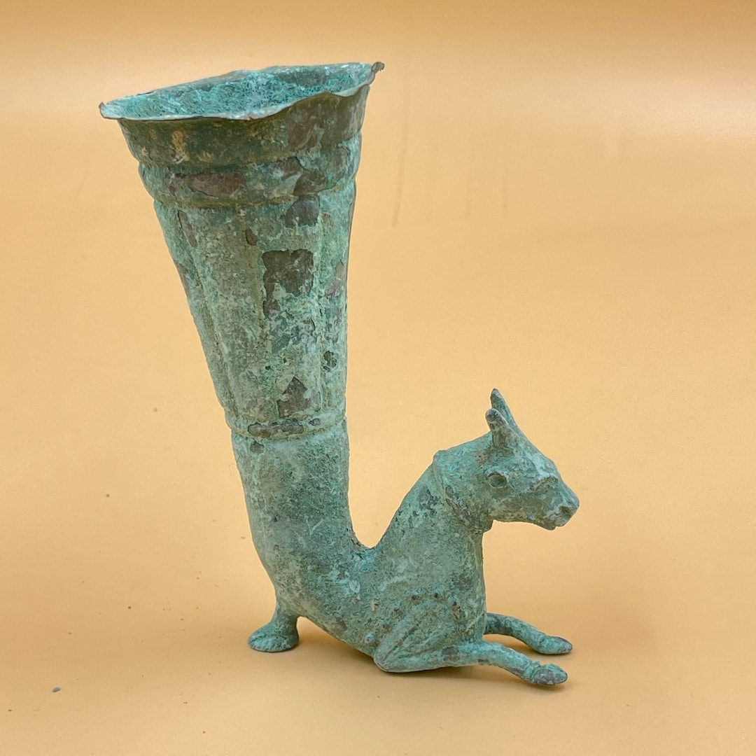 Rare Ancient Persian Bronze Animal Rhyton Vessel - Etsy