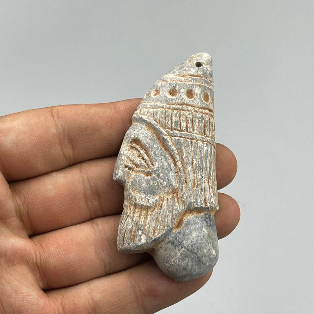 Ancient Near Eastern Stone King Amulet Pendant - Etsy