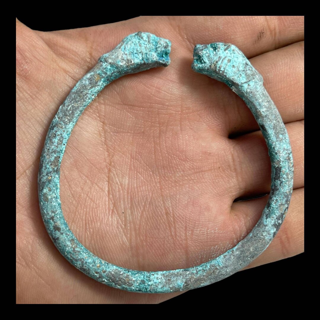 Superb Rare Ancient Roman Bronze Bangle Bracelet With 2 Lion Heads - Etsy