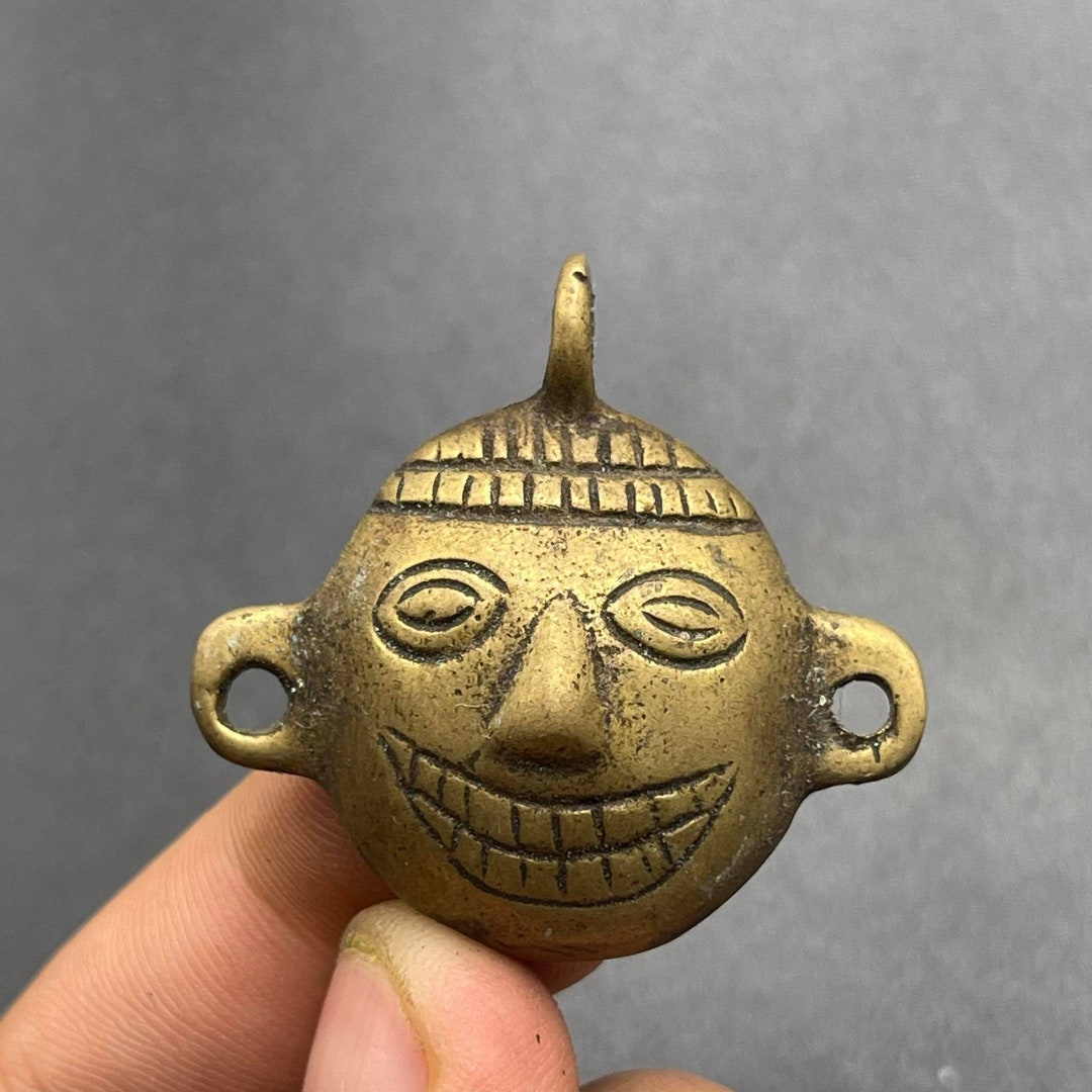 Ancient Near Eastern Bronze Joker Face Amulet Pendant - Etsy