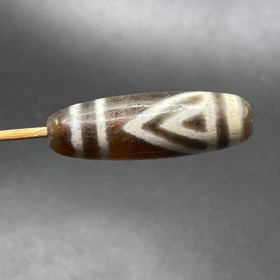 Ancient Old Himalayan Agate Stone Eye Banded With Bea… - Gem