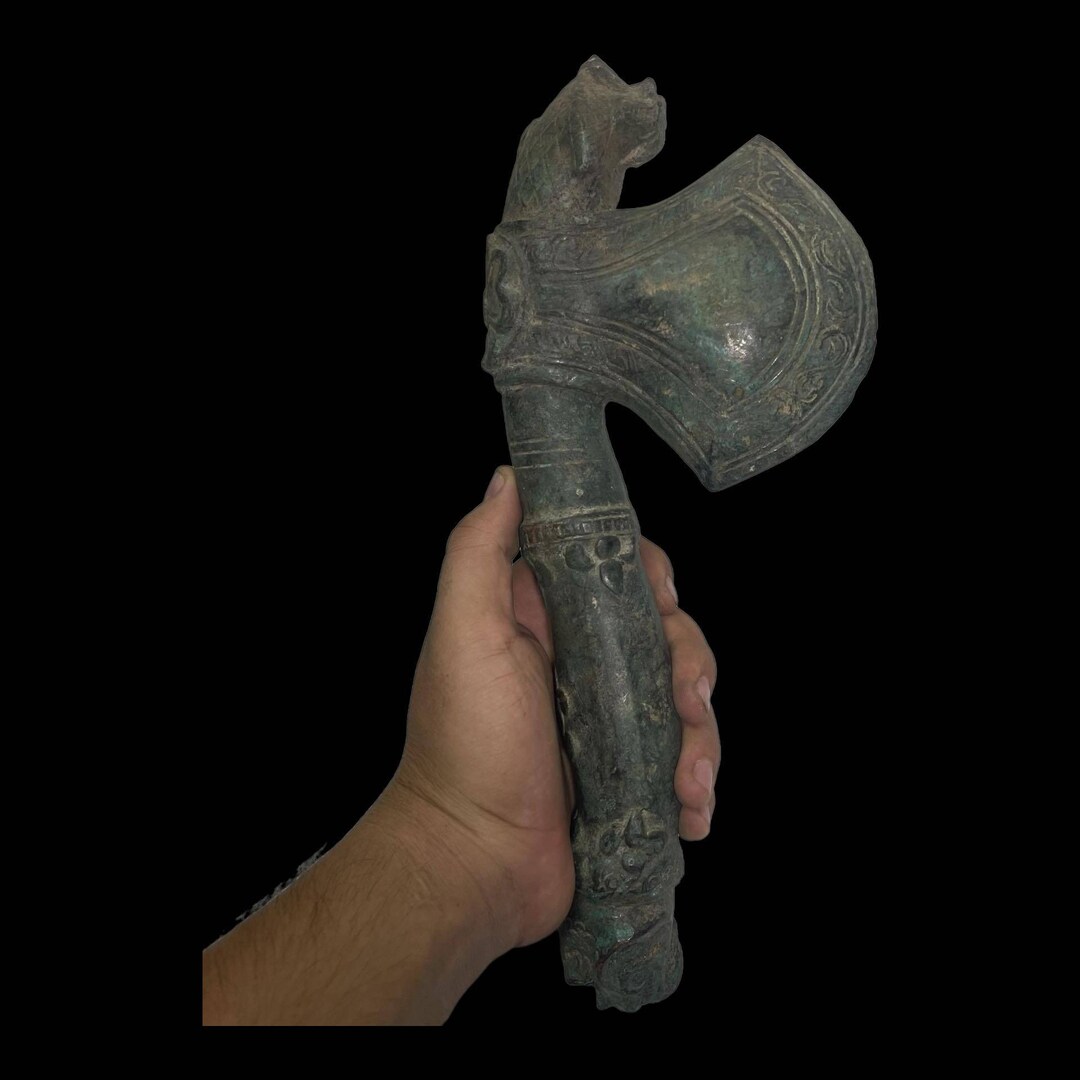 Spectacular Ancient Roman Bronze Unique Axe With Animals Terminal - Etsy