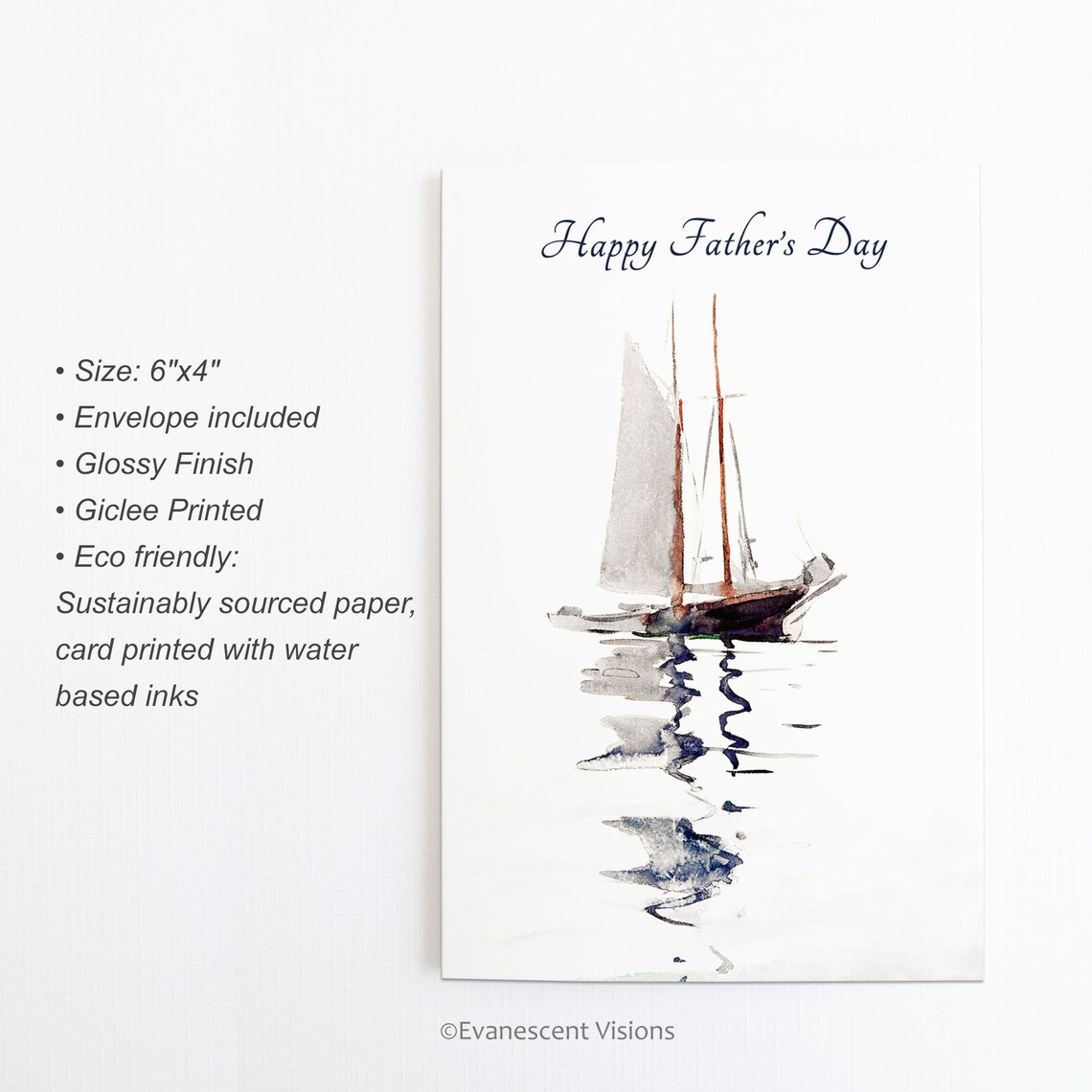 Nautical Father's Day Card Happy Fathers Day Fine Art - Etsy UK