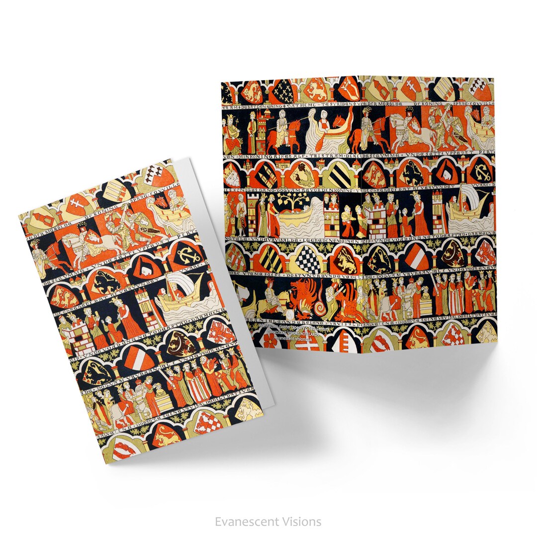 Medieval Design Greeting Card, Notecard, Personalised or Blank, Single ...