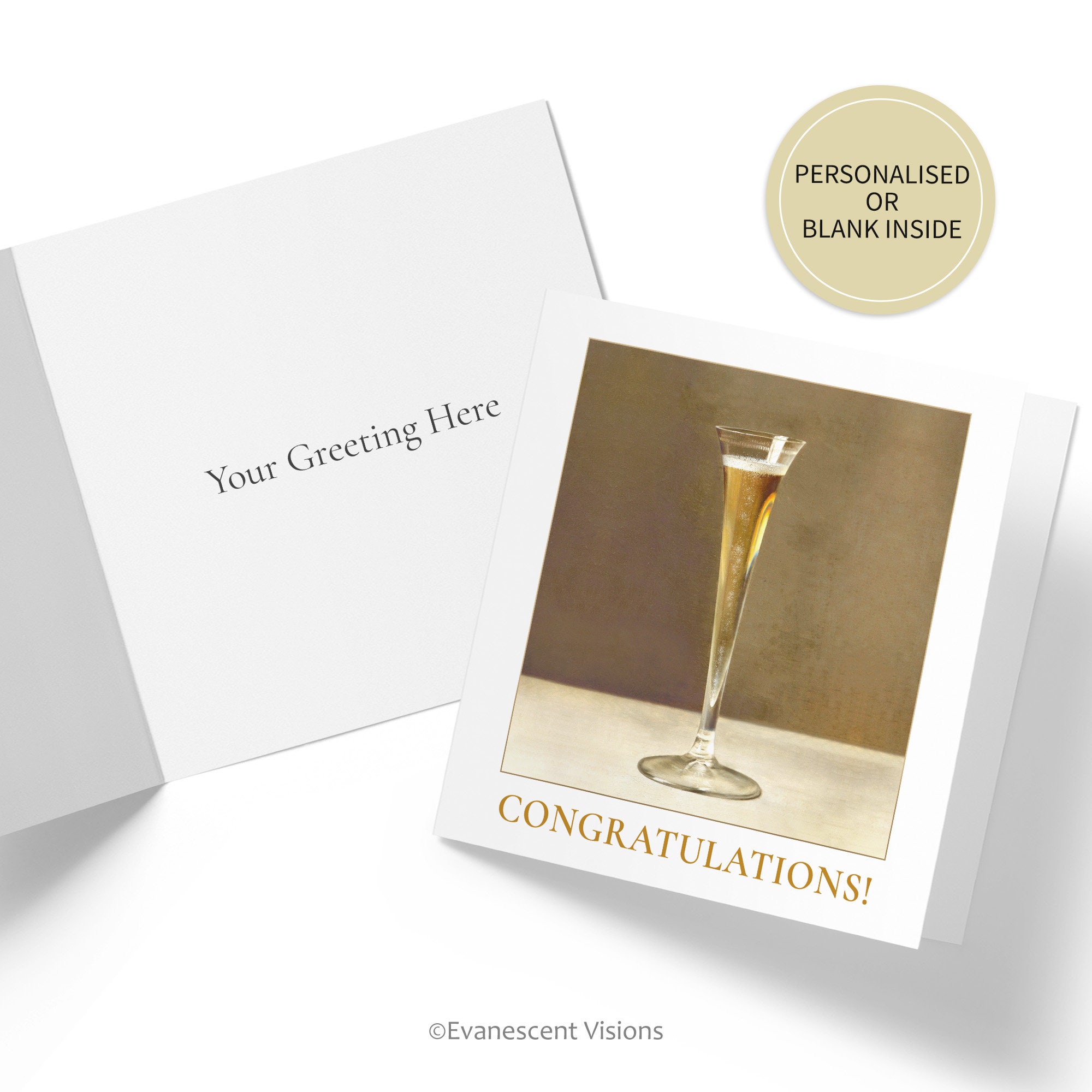 Champagne Congratulations Card, Celebration Card for Engagement ...