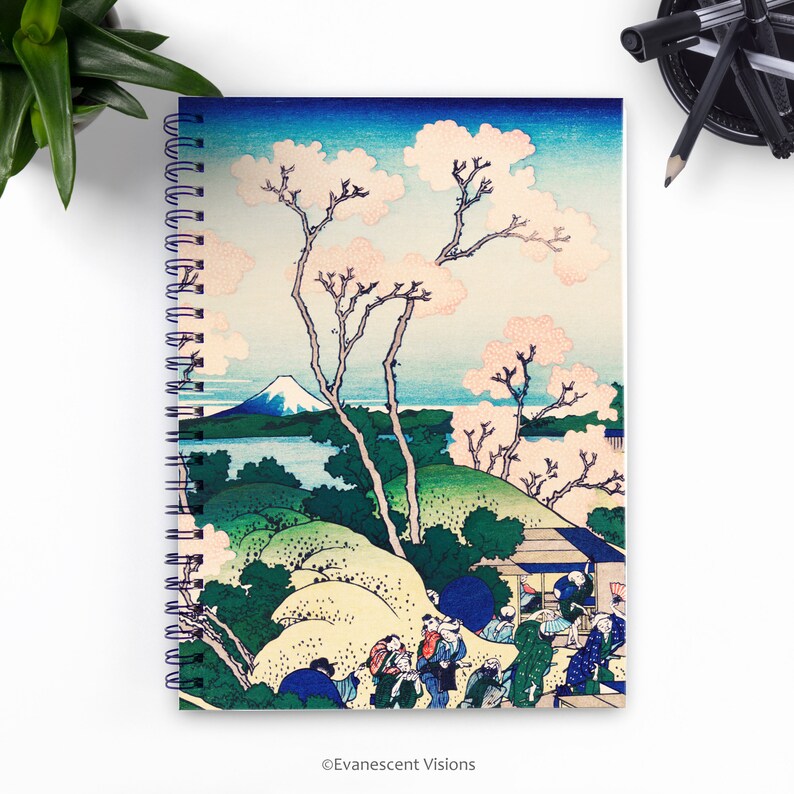 Japanese Art Spiral Notebook With Ruled or Graph Paper - Etsy