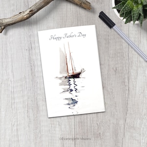 Nautical Father's Day Card, Happy Fathers Day Fine Art Card ...