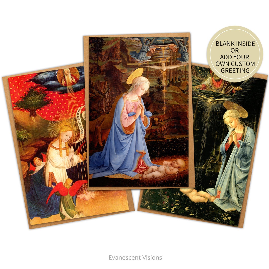 Religious Painting Cards, Personalised or Blank, Adoration of the ...