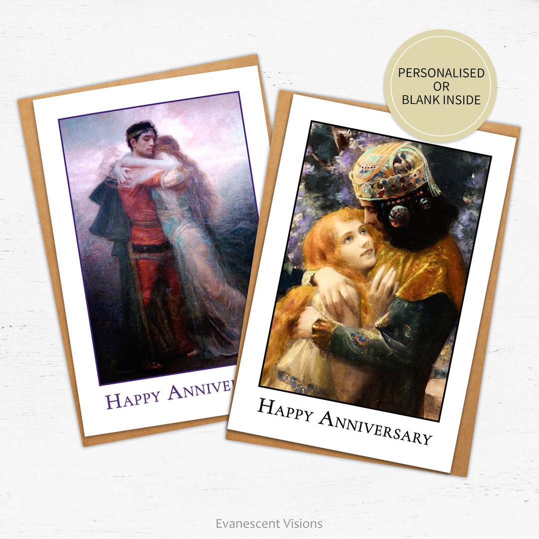 Romantic Couples Anniversary Card, Personalised or Blank Couples ...