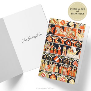 Medieval Design Greeting Card, Notecard, Personalised or Blank, Single ...