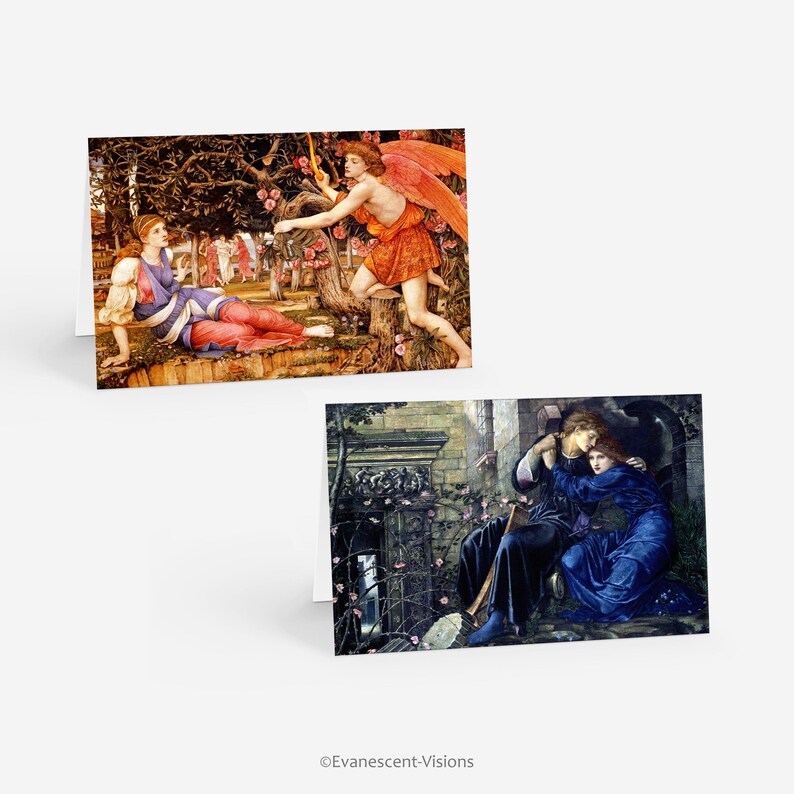 Pre-raphaelite Love Cards, Personalised or Blank, Valentine ...