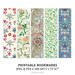 Floral Patterns Printable Bookmarks, Digital Bookmark Download, William ...