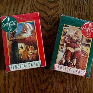 1995 Coca-cola Santa Nostalgia Playing Cards/ Coke Santa 2 Decks in ...