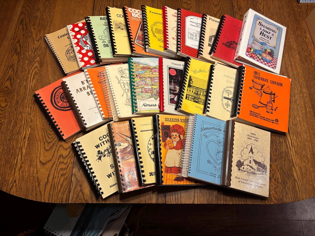 4 Vintage Cookbooks Mystery Lot / 4 Vintage Church Cookbooks / Clubs ...