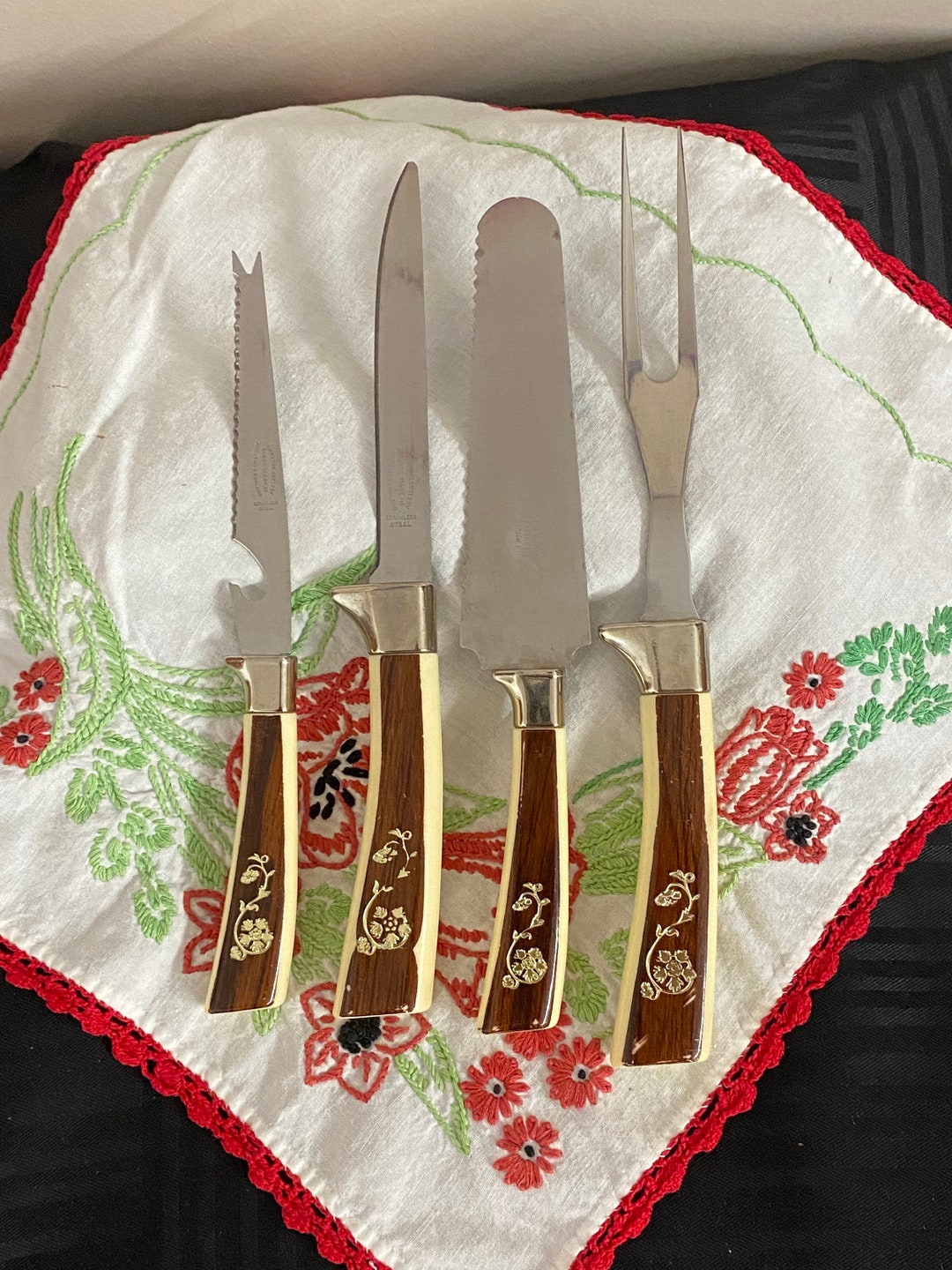 Vintage 4 Piece Cutlery Serving Set Sheffield England / Stainless Steel ...
