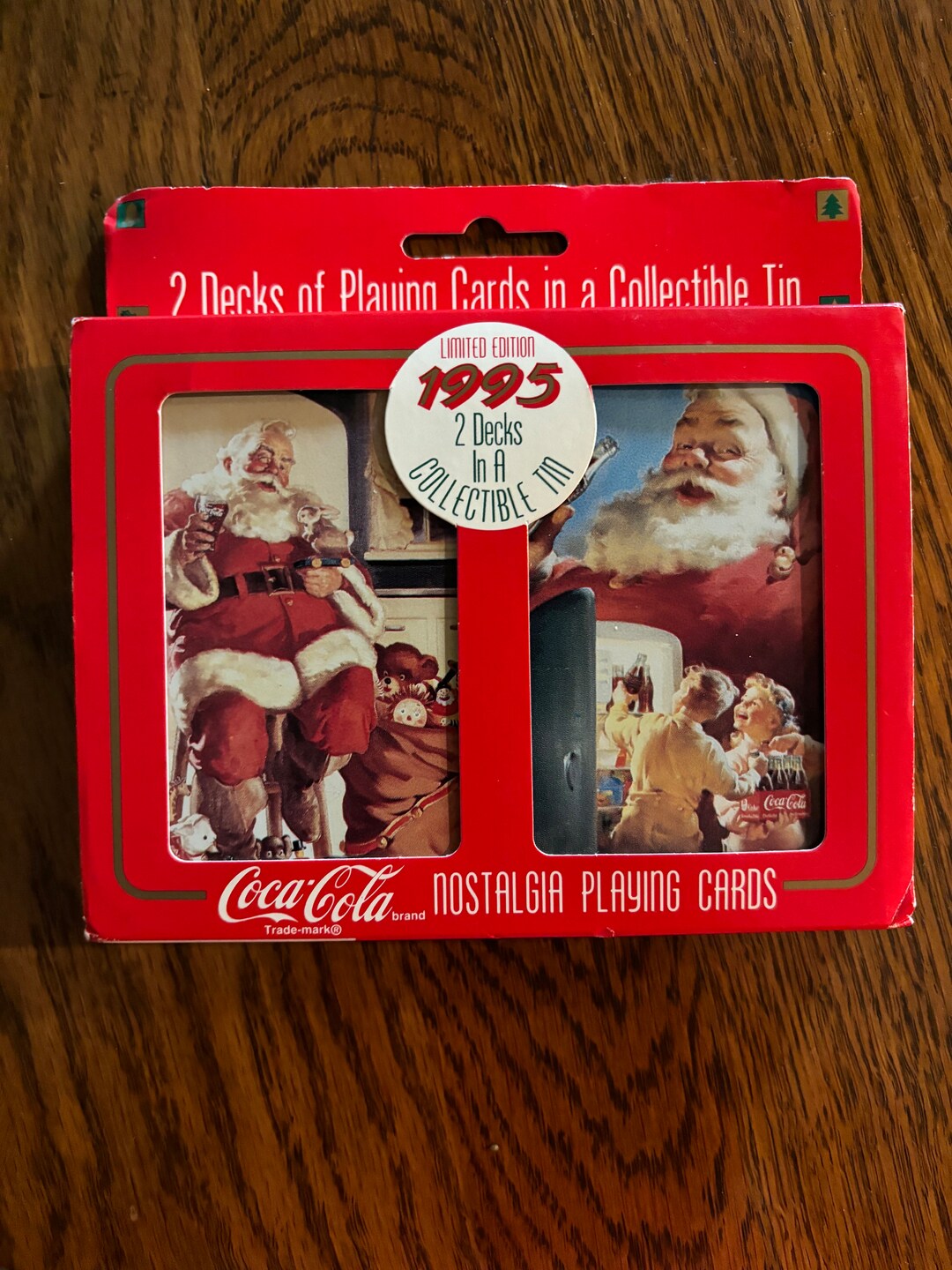 1995 Coca-cola Santa Nostalgia Playing Cards/ Coke Santa 2 Decks in ...