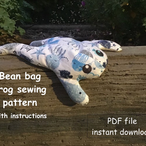 Beanbag Frog Sewing Pattern PDF File - Etsy