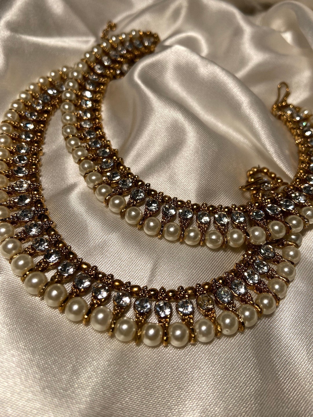 Gold Beaded Anklets indian Jhanjar - Etsy UK