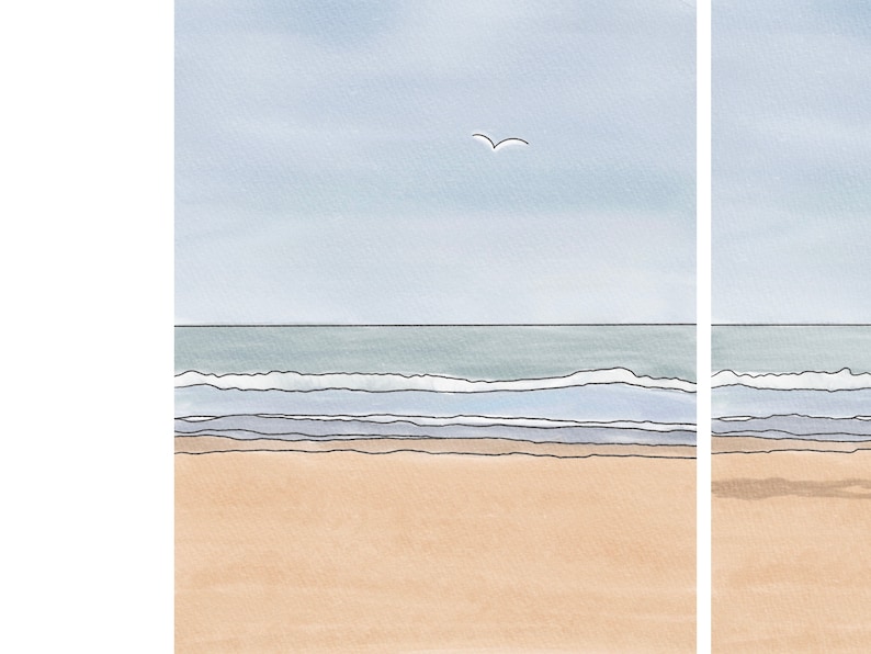 Beach Buds Art Prints Set of 3 Giclée Prints Available in | Etsy