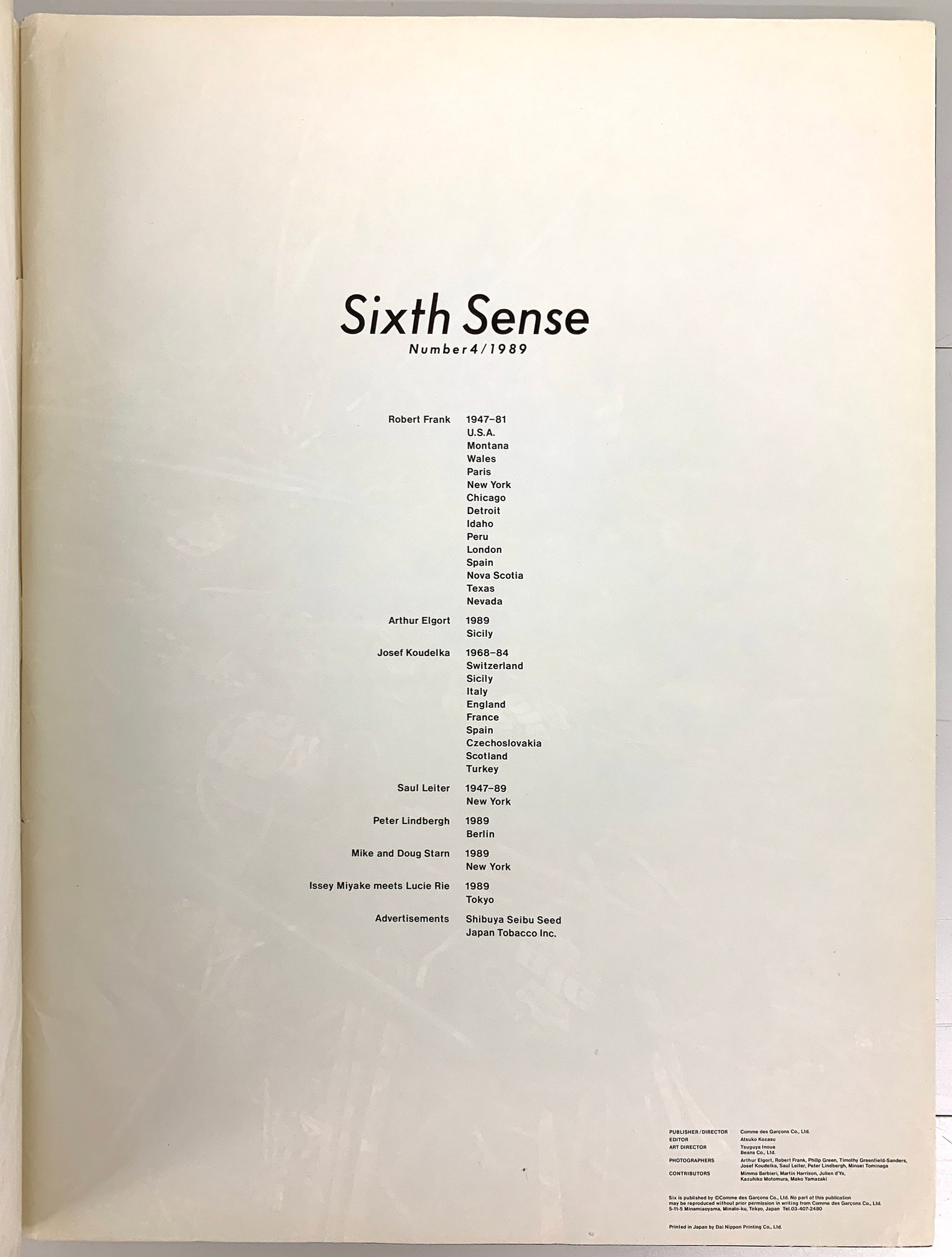 Very Rare, Vintage Comme Des Garcons "six" Magazine, Number 4, 1989 - Etsy