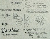 Dante's Paradiso Map Hand Drawn - Etsy