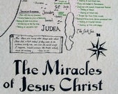Miracles of Jesus Christ Map - Etsy