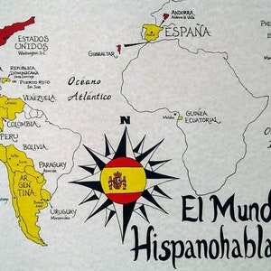 Spanish Speaking Countries Posters - Etsy
