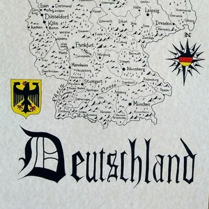 Germany Map - Etsy