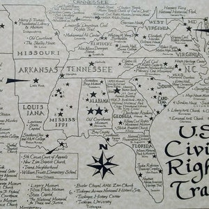 Civil Rights Trail Map - Etsy