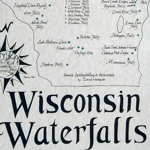 Wisconsin State Parks Map - Etsy