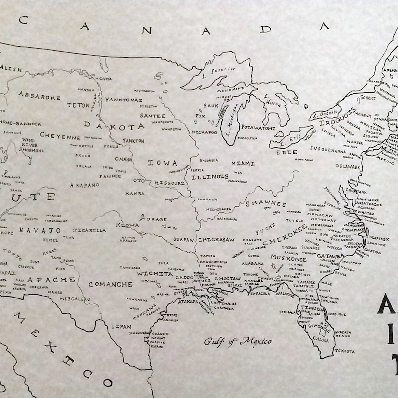 Native American Map - Etsy