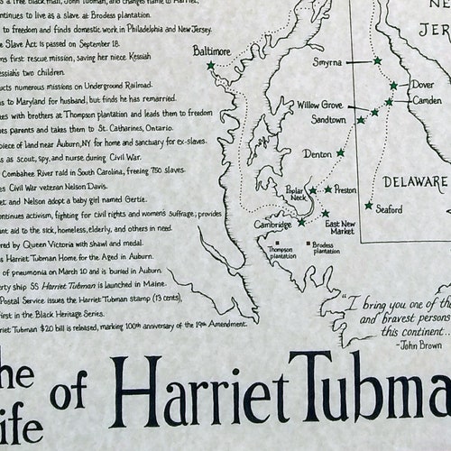 Harriet Tubman Map - Etsy