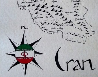 Iran Map Svg | Etsy